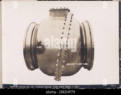 Distribution Department, Coffin Valve Company, 48-inch check valve ...