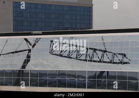 Illustration picture shows the renovation works on the Sky Hall at ...