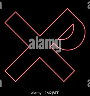 Neon cross monogram Rex tsar tzar czar Symbol of the His cross Saint ...