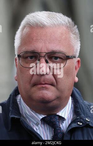 Prince Laurent of Belgium pictured at the presentation of a new four wheel motor bike, called ...