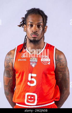 Antwerp's Paris Lee poses during a photoshoot of Belgian Basketball ...