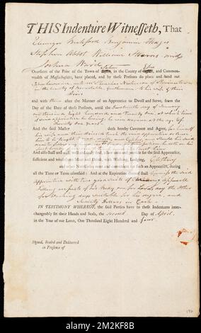 Document of indenture: Servant: Lawrence [Lawrance], John. Master ...