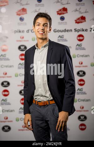 Belgian Jonathan Sacoor poses for the photographer at the 'Golden Spike ...