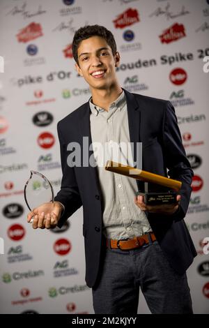 Belgian Jonathan Sacoor poses for the photographer at the 'Golden Spike ...
