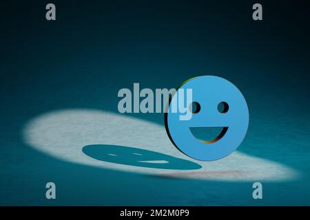 Beautiful abstract illustrations Emoji People symbol icon on a dark ...