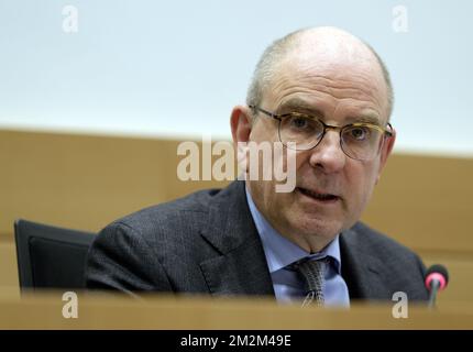 Minister of Justice Koen Geens pictured at a meeting of the security ...