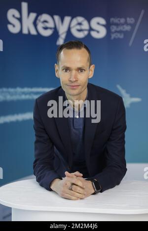 Dominique Dehaene, spokeman of Belgocontrol poses with the 'skeyes ...