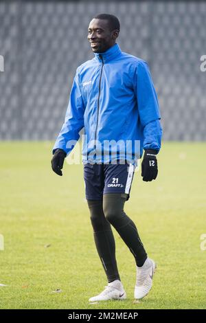 Gent's Nana Asare pictured during a training session of Belgian soccer ...