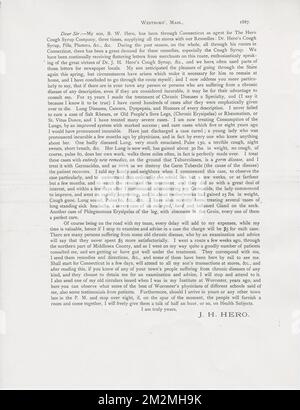 Dr. John H. Hero , Quacks, Hero, John Henry, 1820-1898. Westborough ...