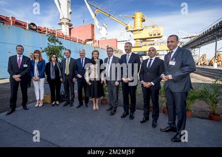 CEO Vigan Nicolas Dechamps pictured at a visit of a new ship unloader ...