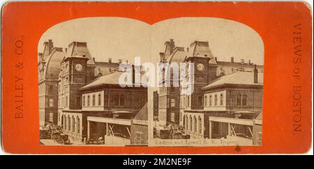 Lowell and Eastern Depots , Railroad stations, Streets Stock Photo - Alamy