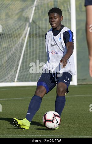 Genk's Bryan Limbombe pictured in action during the second day of ...