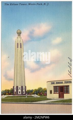 The Edison Tower, Menlo Park, N. J. , Monuments & memorials, Tichnor ...