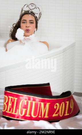 Miss Belgium 2019 Elena Castro Suarez pictured during the yearly ...