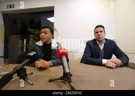 Rapper Soufiane Eddyani and Lawyer Marijn Van Nooten pictured during a ...
