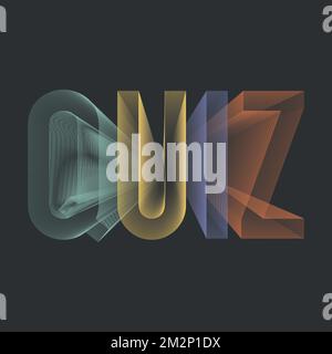 Quiz multicolor letters. Logo design Stock Vector Image & Art - Alamy