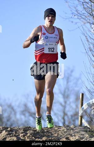 Belgian Dries Basemans pictured in action during the men's race at the ...