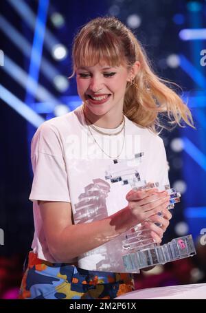 Belgian singer Angele received the Best album award during the fourth ...
