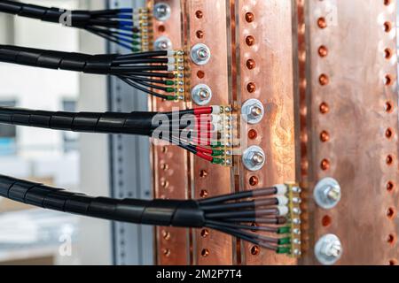 An electrical connection of flexible and solid copper between a circuit ...