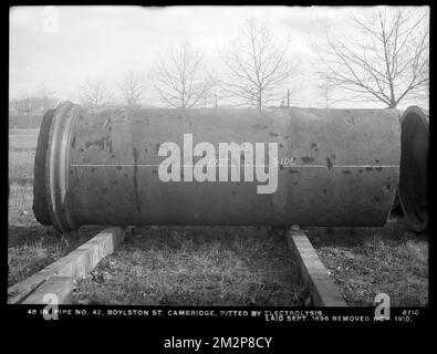 Electrolysis, 48-inch pipe No. 780 pitted by electrolysis, Boylston ...