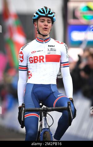 Britsh Ben Tullet celebrates as he crosses the finish line to win the ...