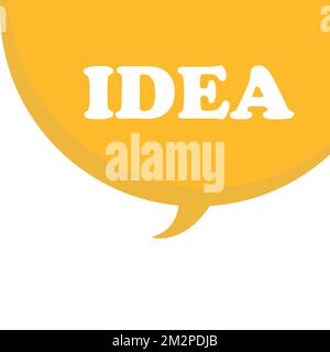 Idea yellow cartoon, hand draw speech bubble Stock Vector Image & Art ...
