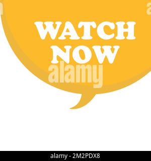 Watch now on doodle speech bubble. eps 10 Stock Vector Image & Art - Alamy