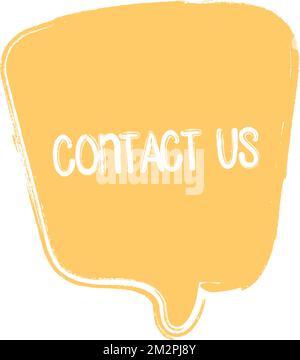 contact us banner. contact us speech bubble, label, sticker, ribbon ...