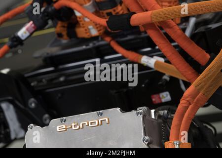 Illustration shows Audi logo during the opening day of the 97th edition ...