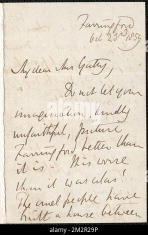 Emily Tennyson autograph letter signed to Mrs. Gatty, Edmund L ...
