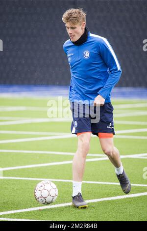 Gent's Eric Smith pictured in action during a training session of ...
