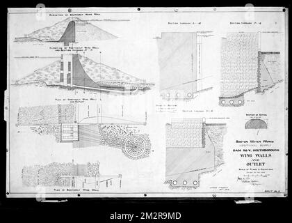 Engineering Plans, Dam No. 5 [Sudbury Dam], Gatehouse and Masonry Dam ...