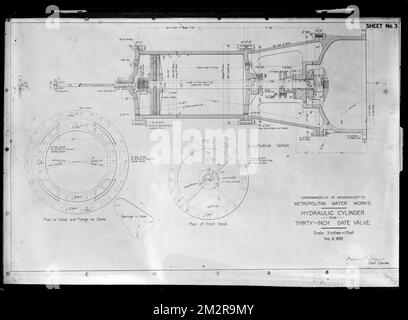 Engineering Plans, 30-inch gate valve, with 6-inch By-Pass, Sheet No. 1 ...