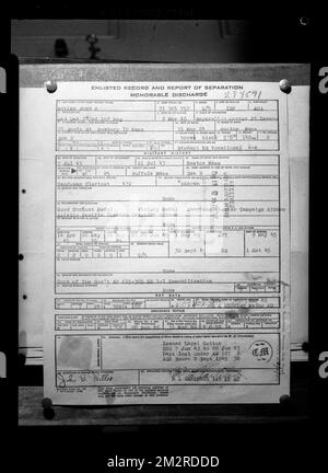 Enlisted record and report of separation, honorable discharge, Miller ...