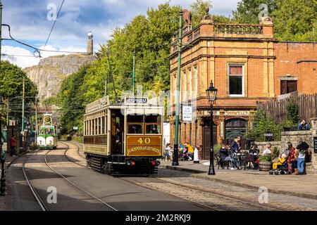 Blackpool & Fleetwood Tram No 40, National Tramway Museum, Crich ...