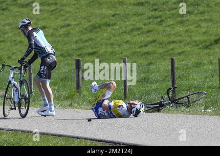 Belgian Sasha Weemaes of Sport Vlaanderen-Baloise pictured in action ...