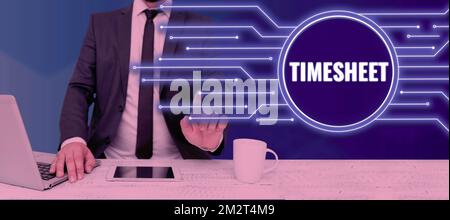 Handwriting text Timesheet, Conceptual photo graphical representation ...