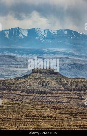A vertical shot of the Earth forest landform in Zanda County, Tibet ...