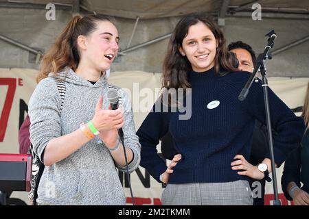 Climate activist Adelaide Charlier and Climate activist Julie Schummer ...