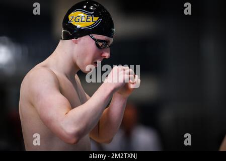 Belgian Thomas Thijs pictured ahead of the men's 100m freestyle at the ...