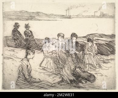 Family picnic on Gerrish Island , Families, Picnics. Charles H ...