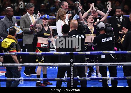 Belgian Delfine Persoon pictured at the end of her boxing fight against ...