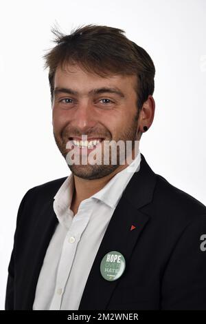 Ecolo's Simon Moutquin poses during a photoshoot, Thursday 20 June 2019 ...