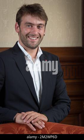 Ecolo's Simon Moutquin poses during a photoshoot, Thursday 20 June 2019 ...