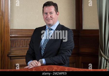 Vlaams Belang's Steven Creyelman poses during a photoshoot, Thursday 20 ...