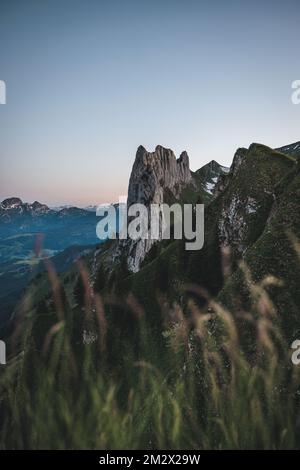 A vertical shot of Saxer Lucke in the Appenzell region of Switzerland ...