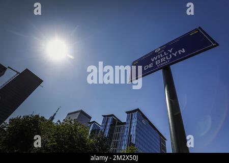 the new Willy De Bruyn street, in the North neighbourhood, in Brussels ...