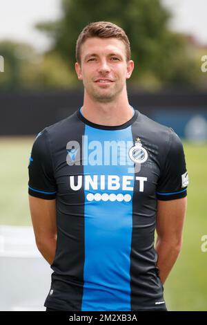Club's Brandon Mechele poses for the photographer during the 2022-2023 photoshoot of Belgian ...