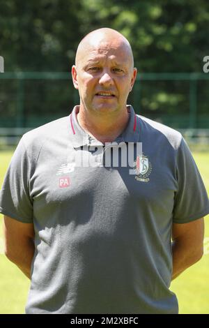 Standard's video analyst Patrick Asselman poses for photographer, at the 2020-2021 photoshoot of ...