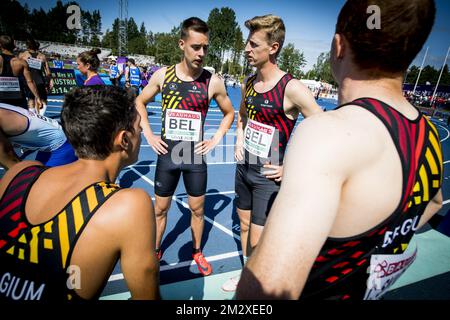 Belgian Jonathan Sacoor and Camille Snyders pictured in action during ...